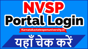 NVSP Portal Login nvsp.in Digital Voter ID Registration, Track Status