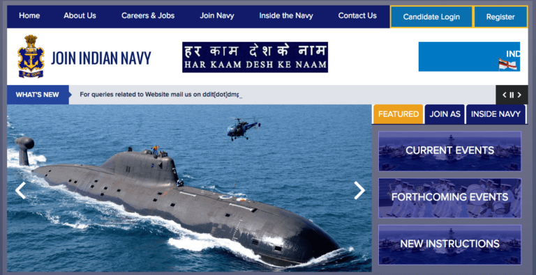 Join Indian Navy Portal Login joinindiannavy.gov.in Registration2025 ...