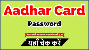 Aadhar Card Password Download E-aadhaar Card PDF & Check Benefit, Password