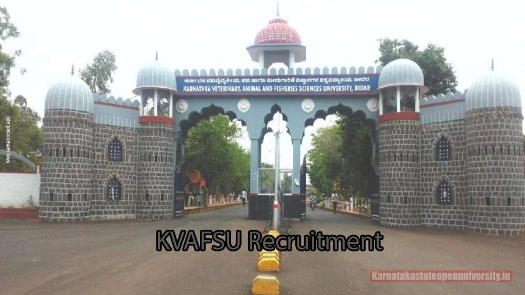 KVAFSU Recruitment 2025 {Out} Check Eligibility Criteria, Registration ...