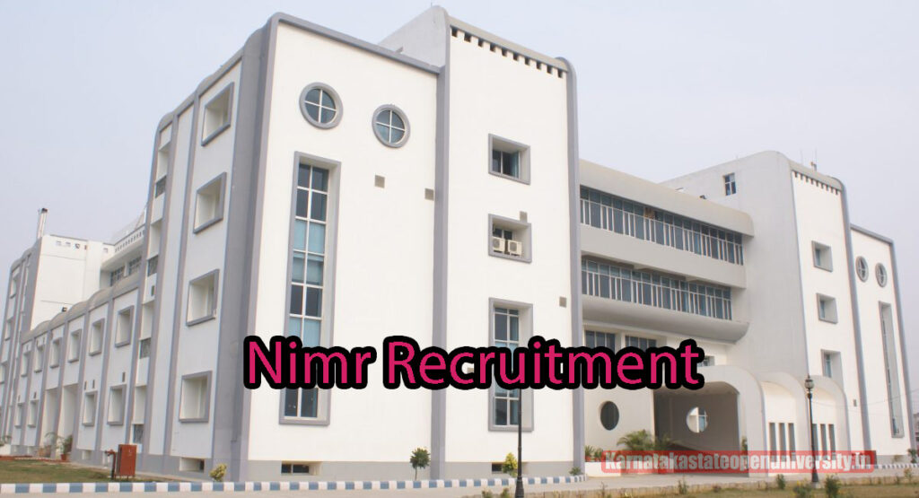 Nimr Recruitment 2025 {Today} Notification, Eligibility Criteria ...