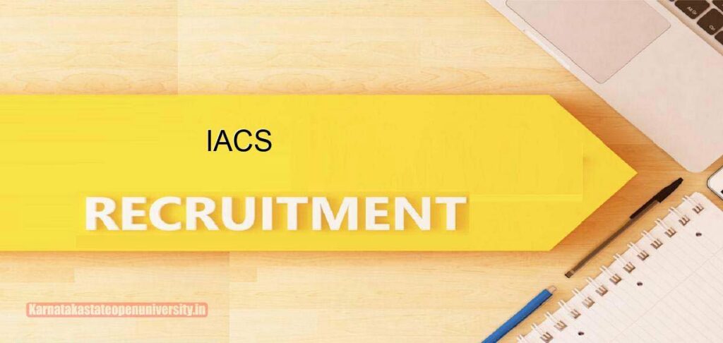 Iacs Recruitment 2025 { Direct Link } Notification, Registration ...