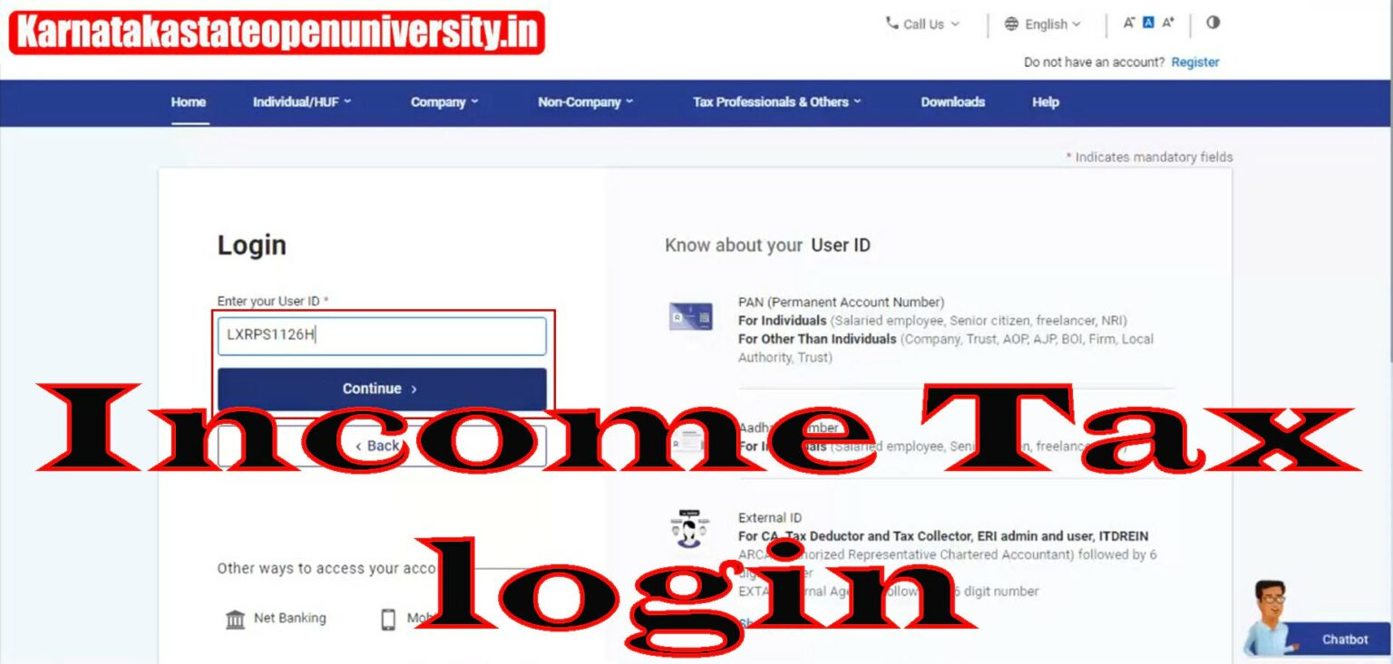 Income Tax login, e-Filing Home Page, Income Tax Department