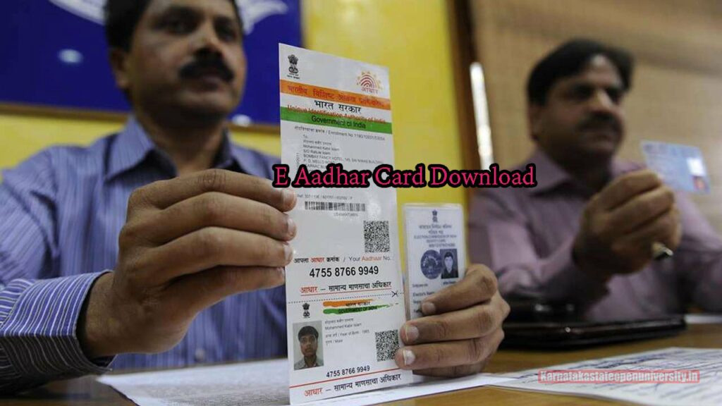 E Aadhar Card Download {Download Link} Online PDF, Important Details ...