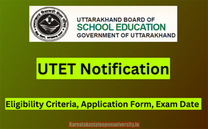 UTET Notification 2025 Apply Online, Uttarakhand TET Exam Date ...