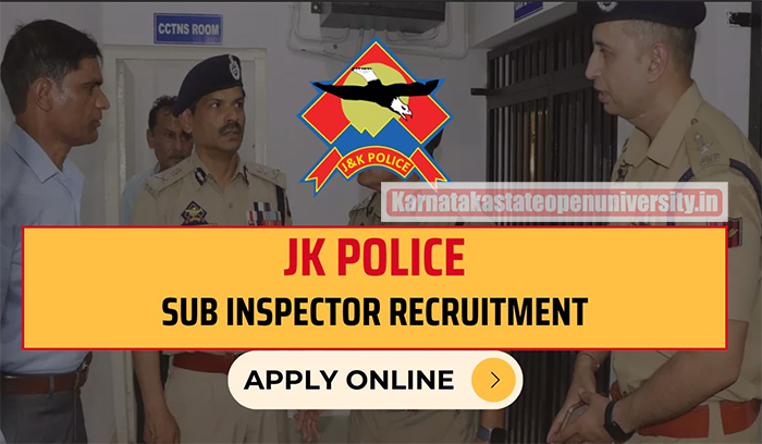 JK Police SI Recruitment 2025 Notification, Eligibility, Selection ...